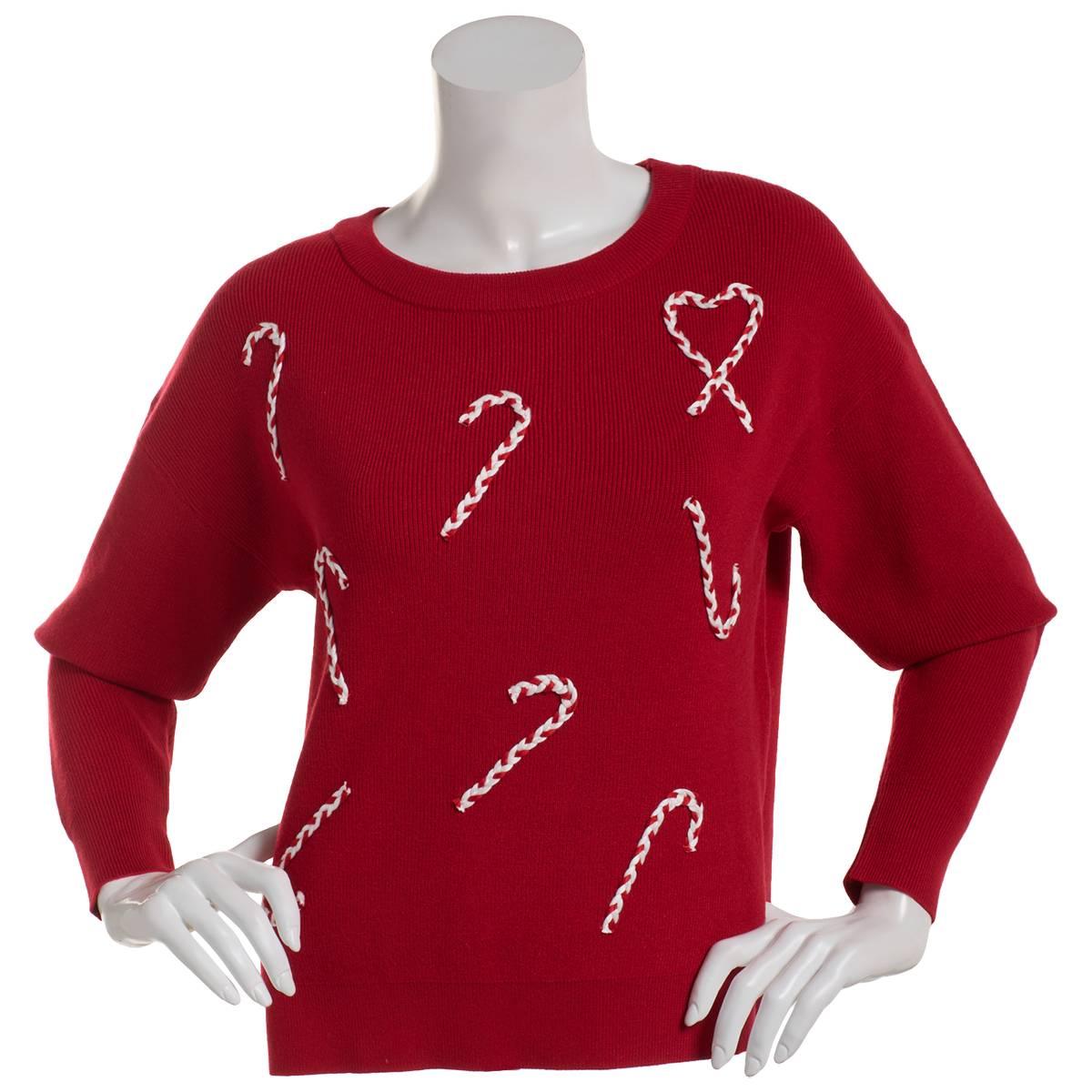 Click here for Plus Size Rio & Rian Long Sleeve Candy Cane Heart... prices