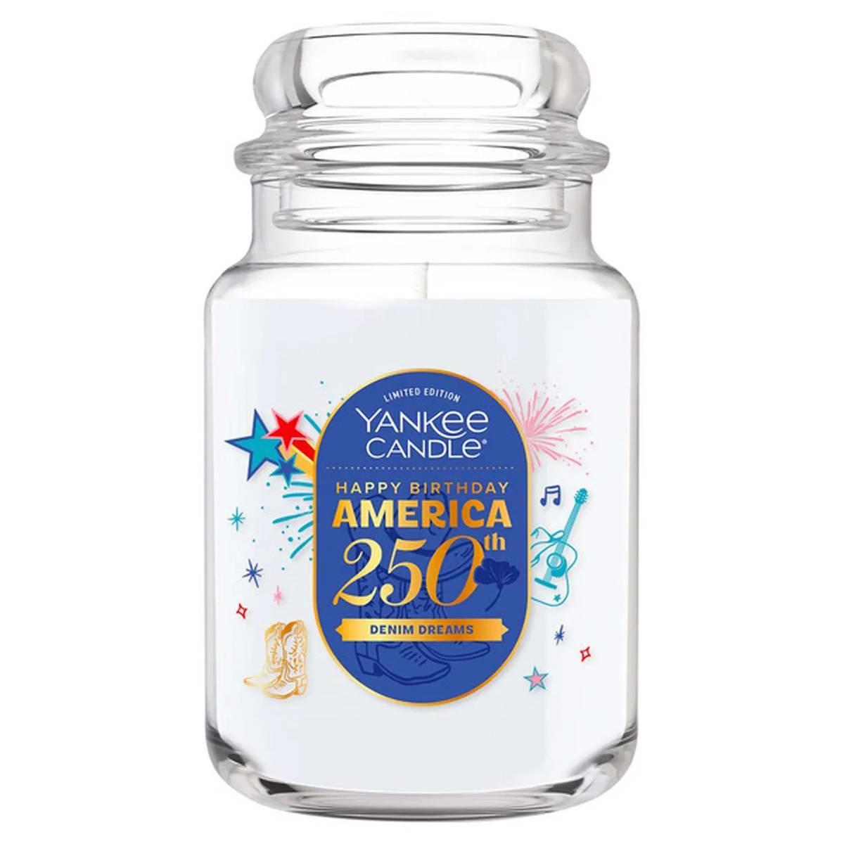 Click here for Yankee CandleHappy Birthday America 250th Denim Dr... prices