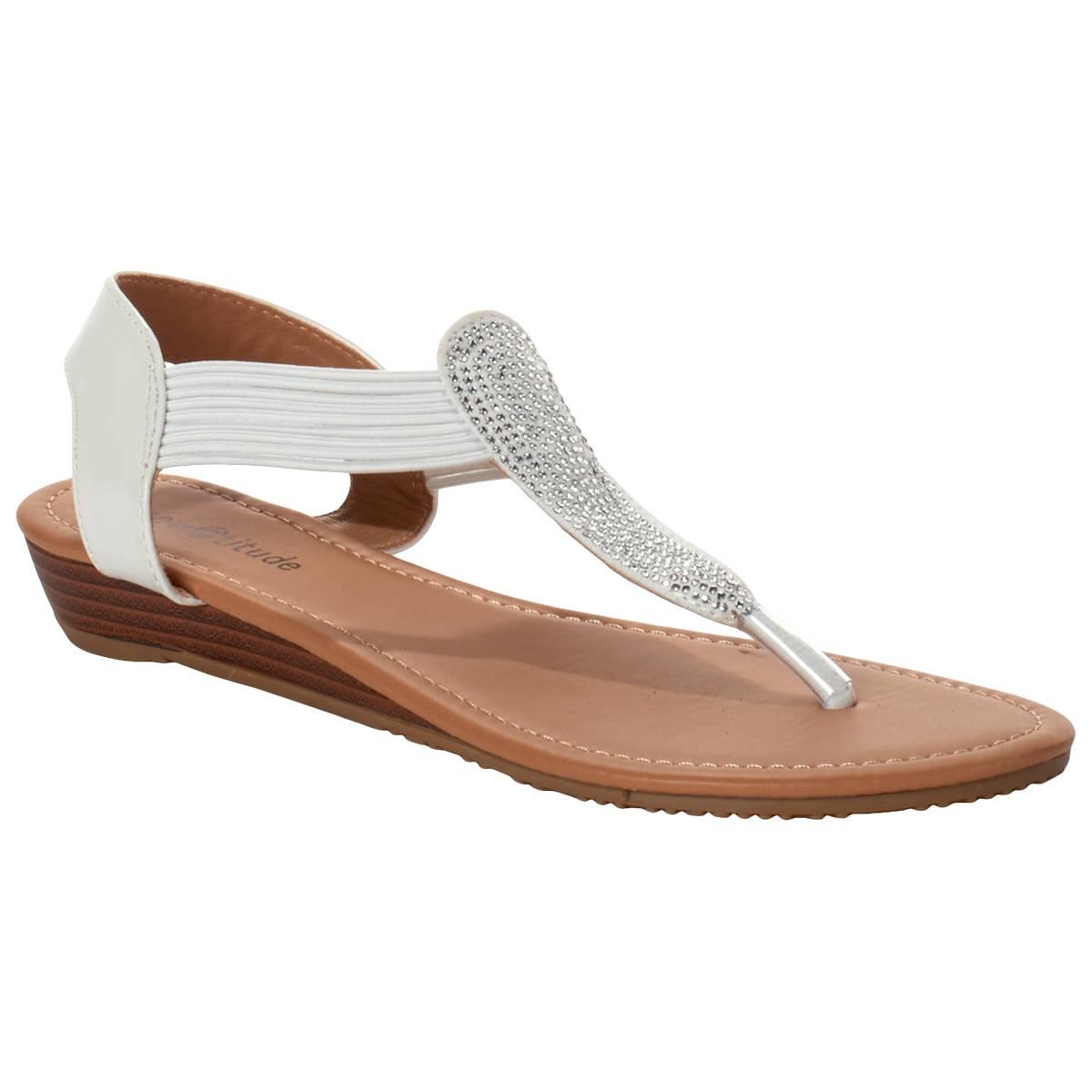 Click here for Womens New @titude Gleam T-Strap Thong Sandals prices