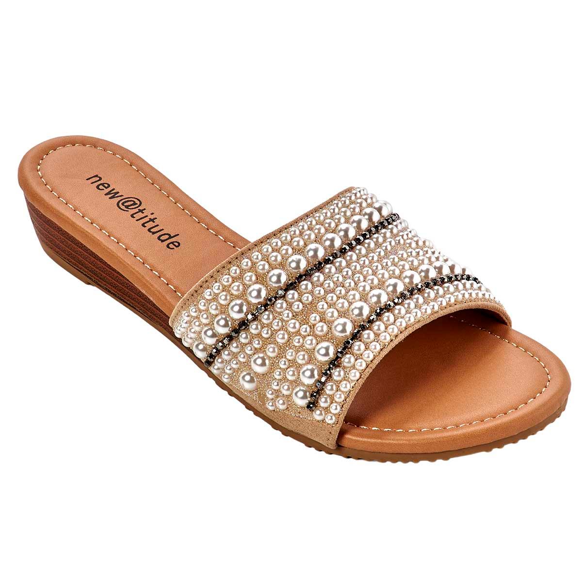 Click here for Womens New @titude Pearl Slide Sandals prices