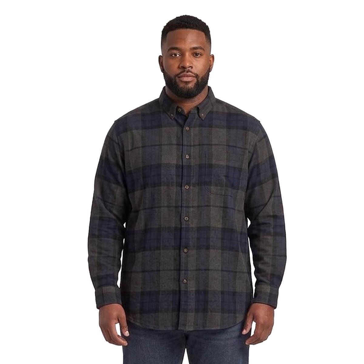 Click here for Mens Big & Tall Mountain Ridge Flannel Shirt-Black... prices