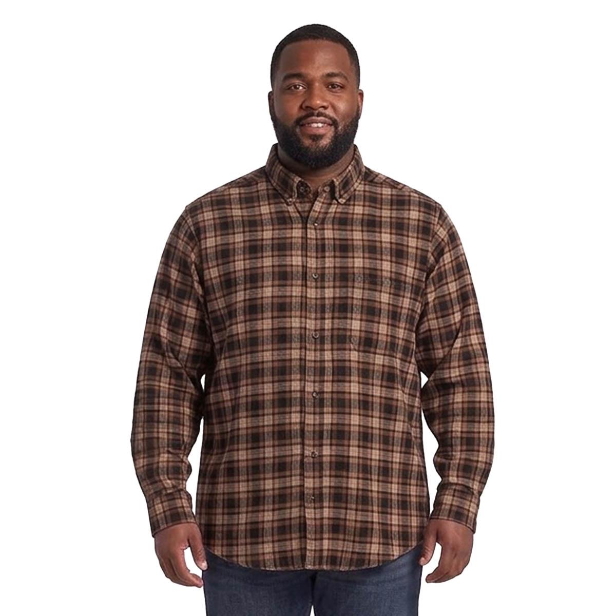 Click here for Mens Big & Tall Mountain Ridge Flannel Shirt - Bla... prices
