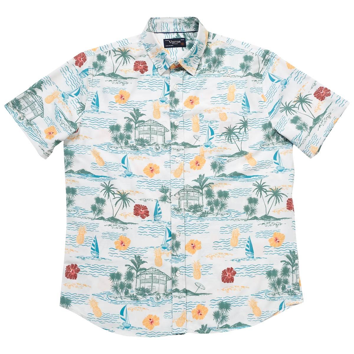 Click here for Mens Visitor Aloha Tropical Short Sleeve Button Do... prices