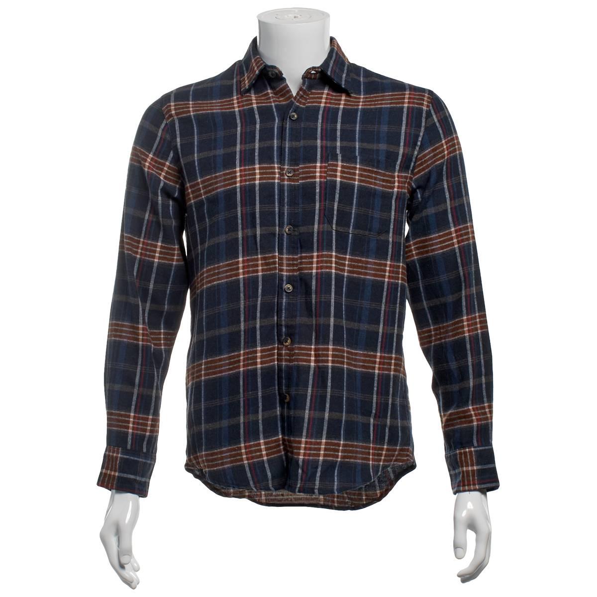 Click here for Mens Mountain Ridge Long Sleeve Flannel Shirt - Na... prices