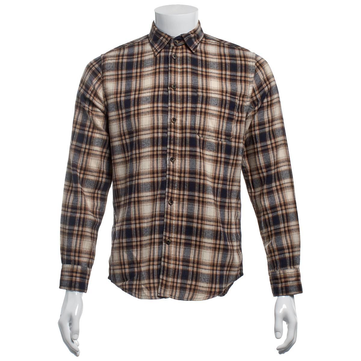 Click here for Mens Mountain Ridge Long Sleeve Flannel Shirt - Na... prices