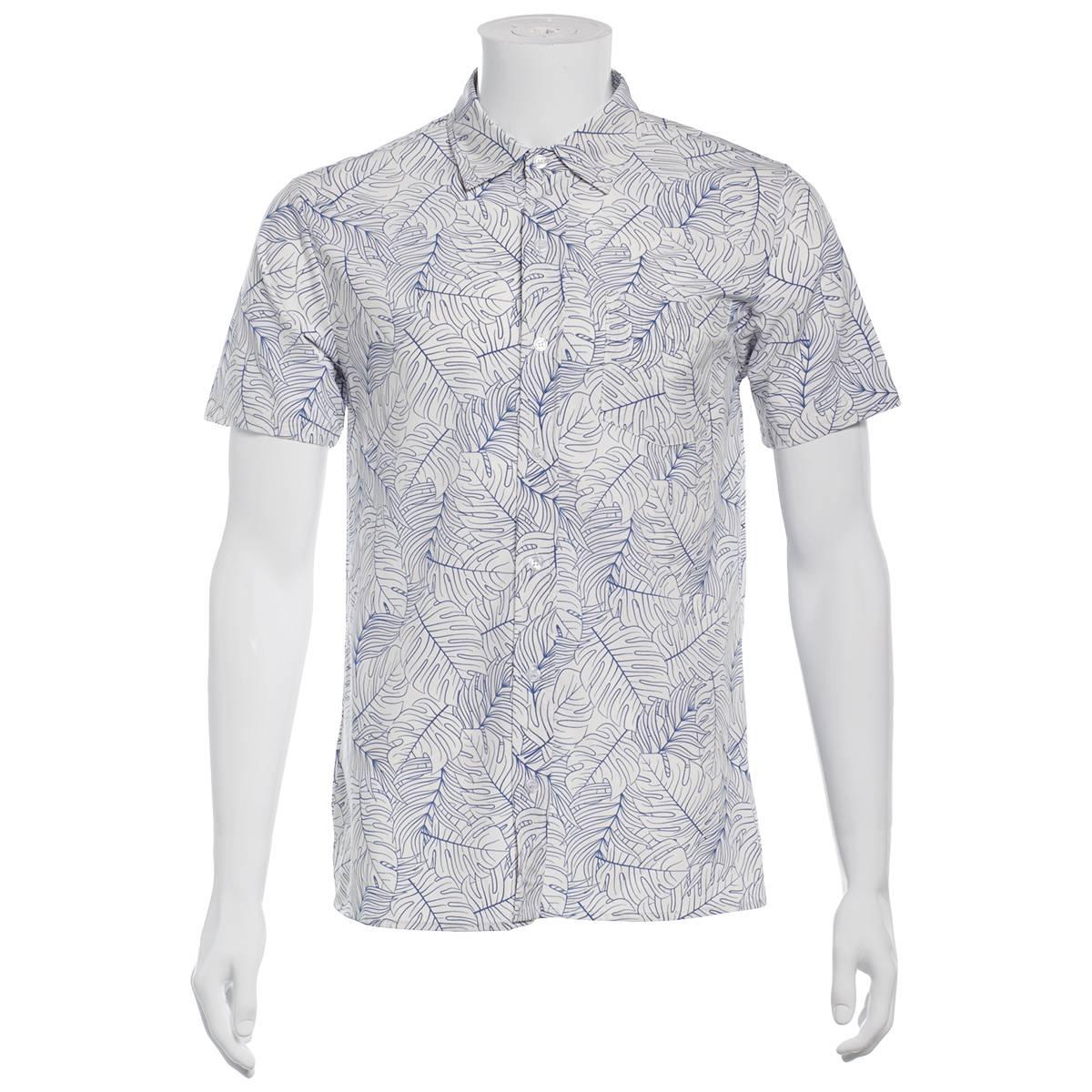 Click here for Young Mens VSTR Short Sleeve Tonal Leaf Button Dow... prices