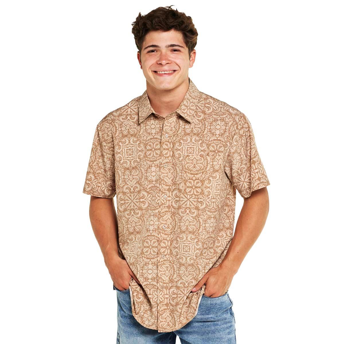 Click here for Young Mens VSTR Abstract Jacquard Short Sleeve But... prices