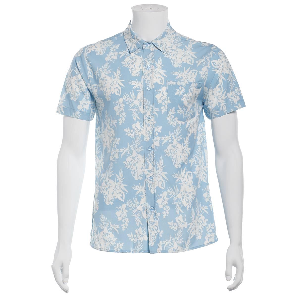 Click here for Young Mens VSTR Floral Palm Stretch Button Down Sh... prices