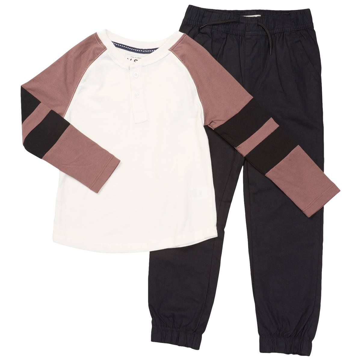 Click here for Boys (4-7) VSTR Long Sleeve Knit Henley & Pants Se... prices