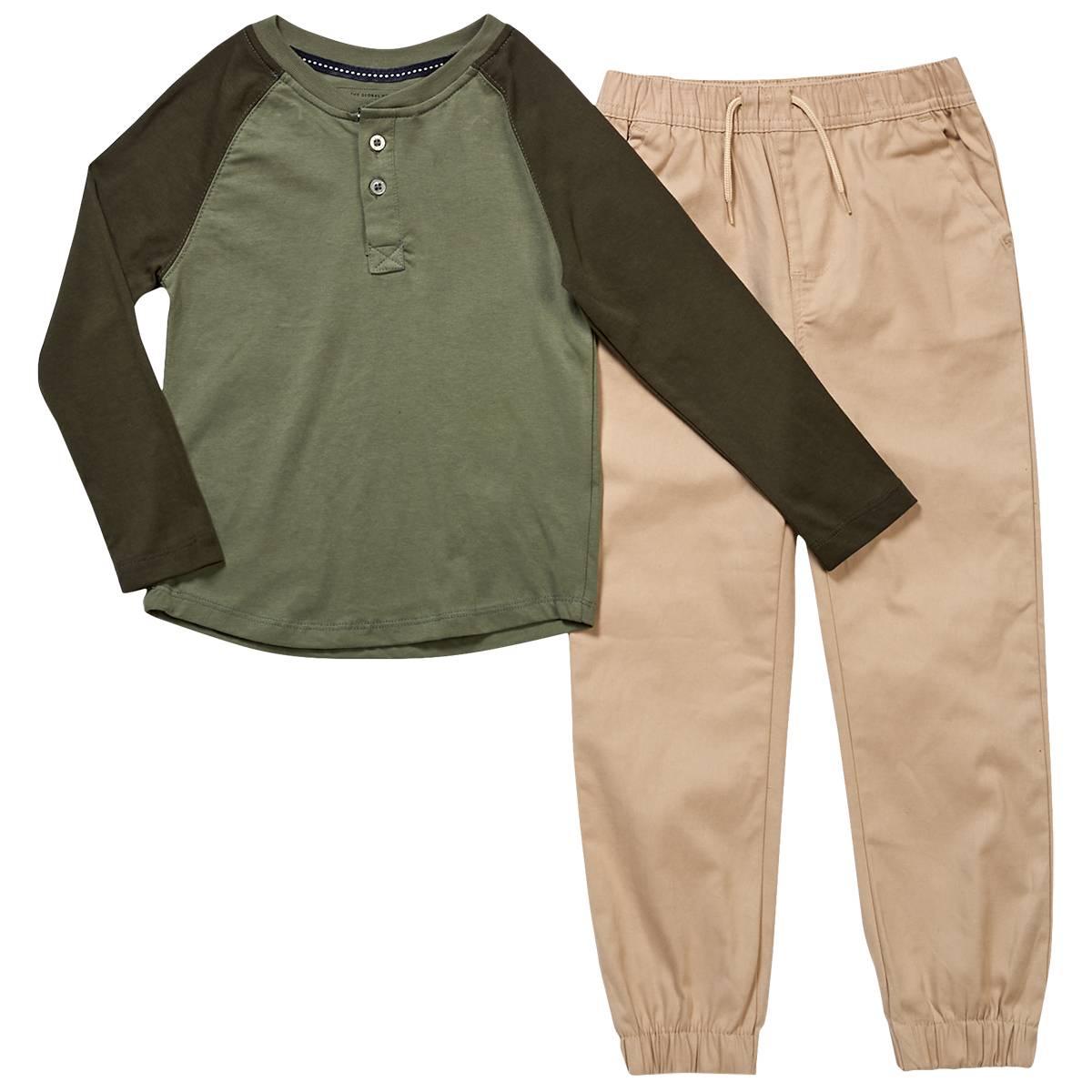 Click here for Boys (4-7) VSTR Long Sleeve Knit Henley & Pants Se... prices