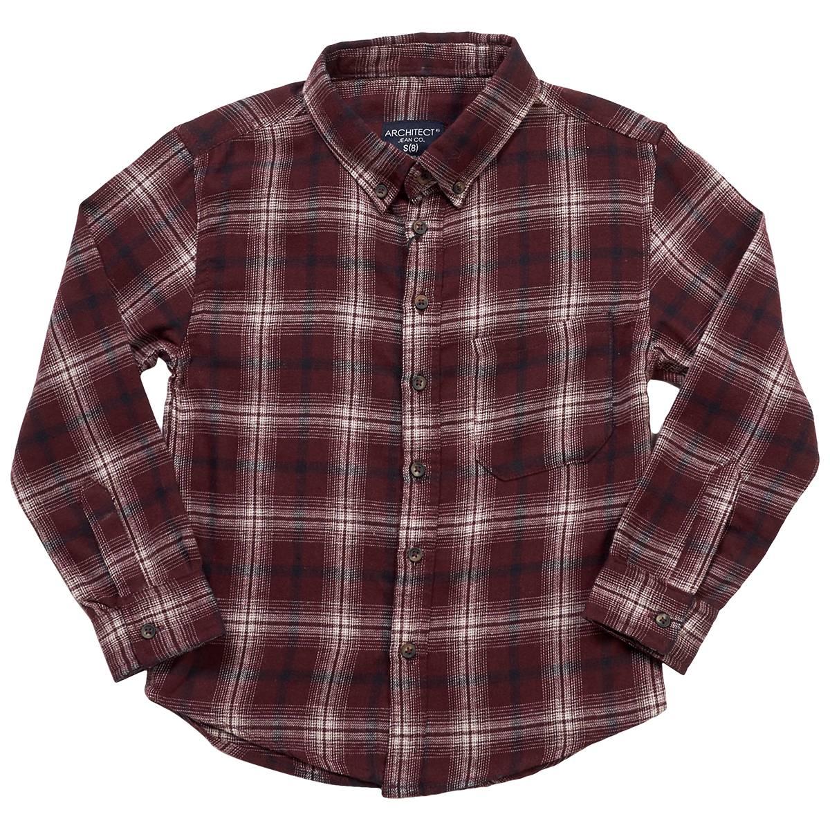 Click here for Boys (8-20) Architect(R) Flannel Shirt - Red/Navy prices