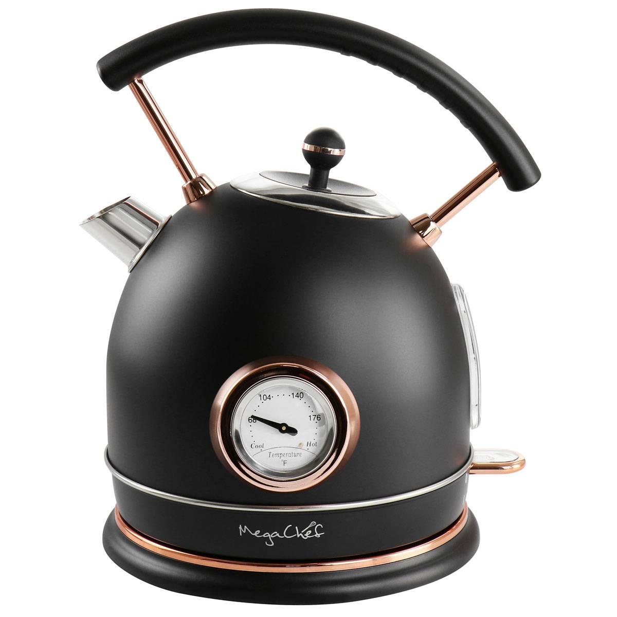 MegaChef 1.8L Half Circle Electric Tea Kettle with Thermostat