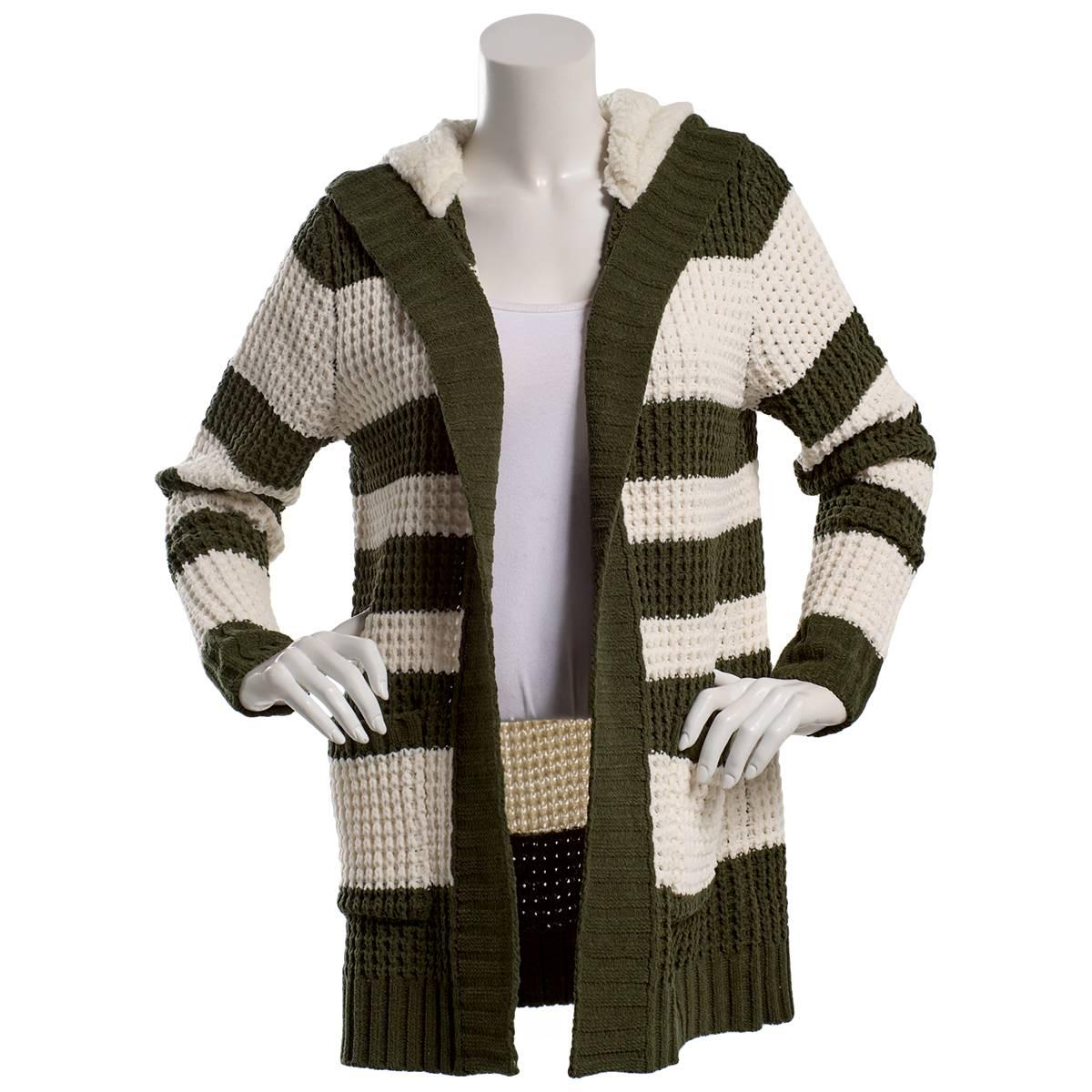 Click here for Juniors Madden Girl Sherpa Lined Hoodie Waffle Car... prices