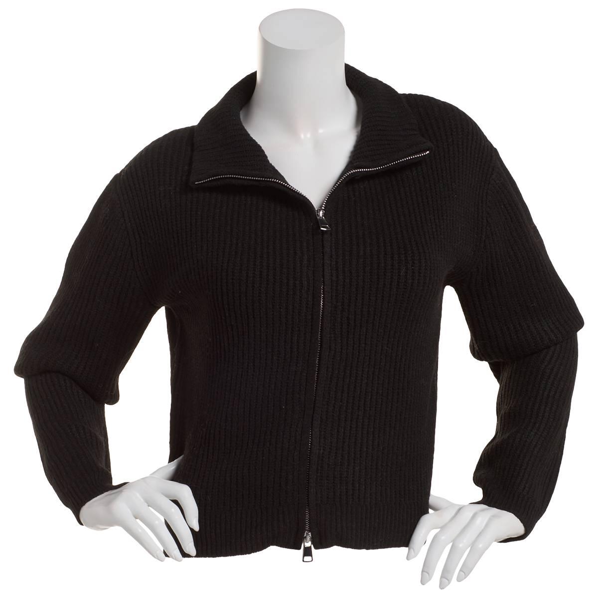Click here for Juniors Madden Girl Mock Neck 2 Way Zip Cardigan prices