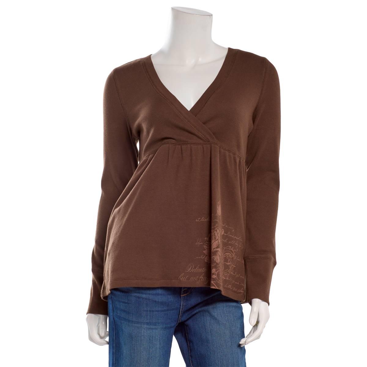 Click here for Juniors Madden Girl Long Sleeve Surplice Babydoll... prices