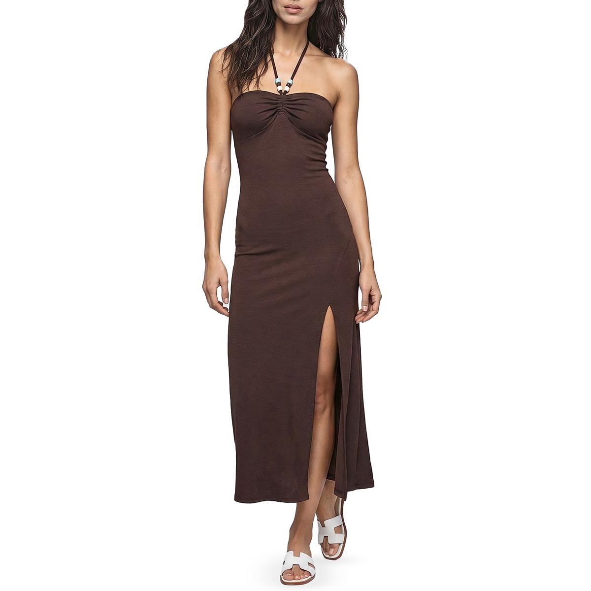 Click here for Juniors Madden Girl Pucker Knit Halter Maxi Dress... prices