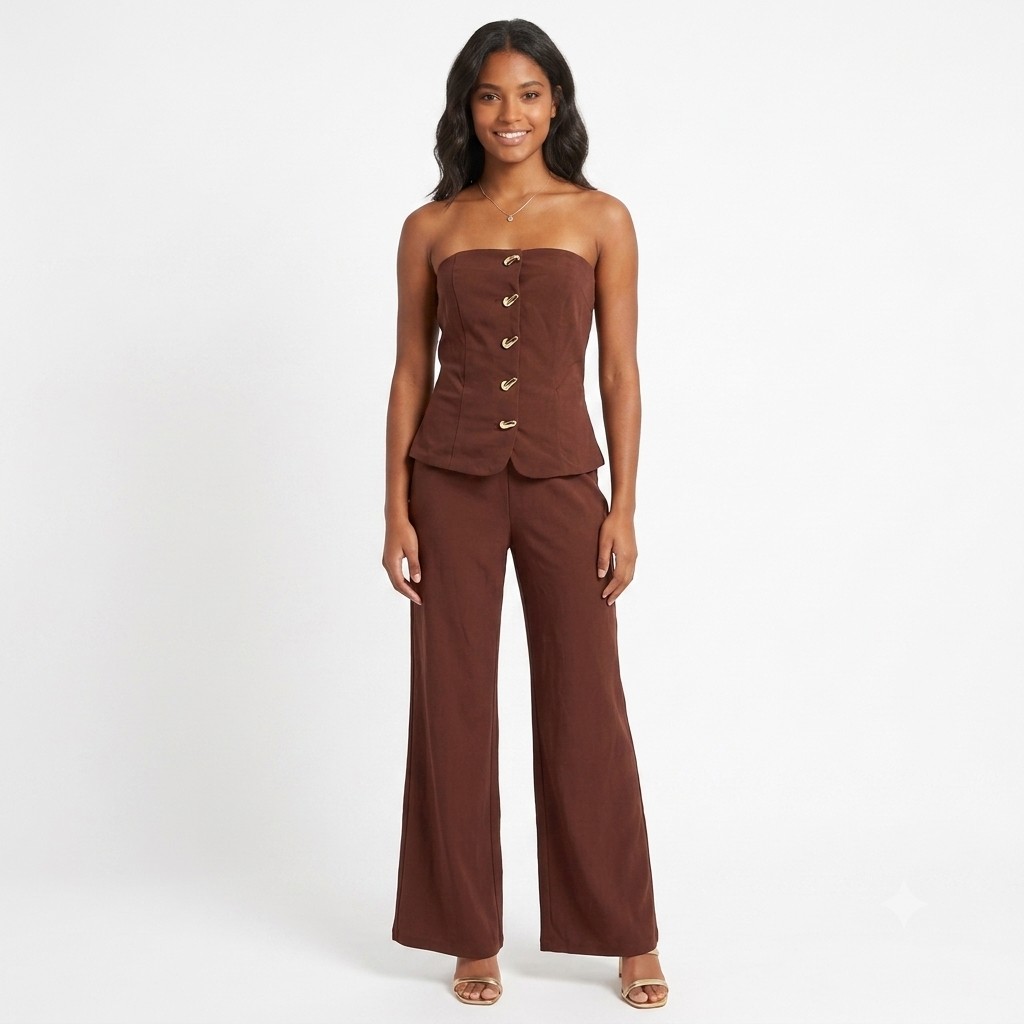 Click here for Juniors Madden Girl Strapless Long Vest Jumpsuit w... prices