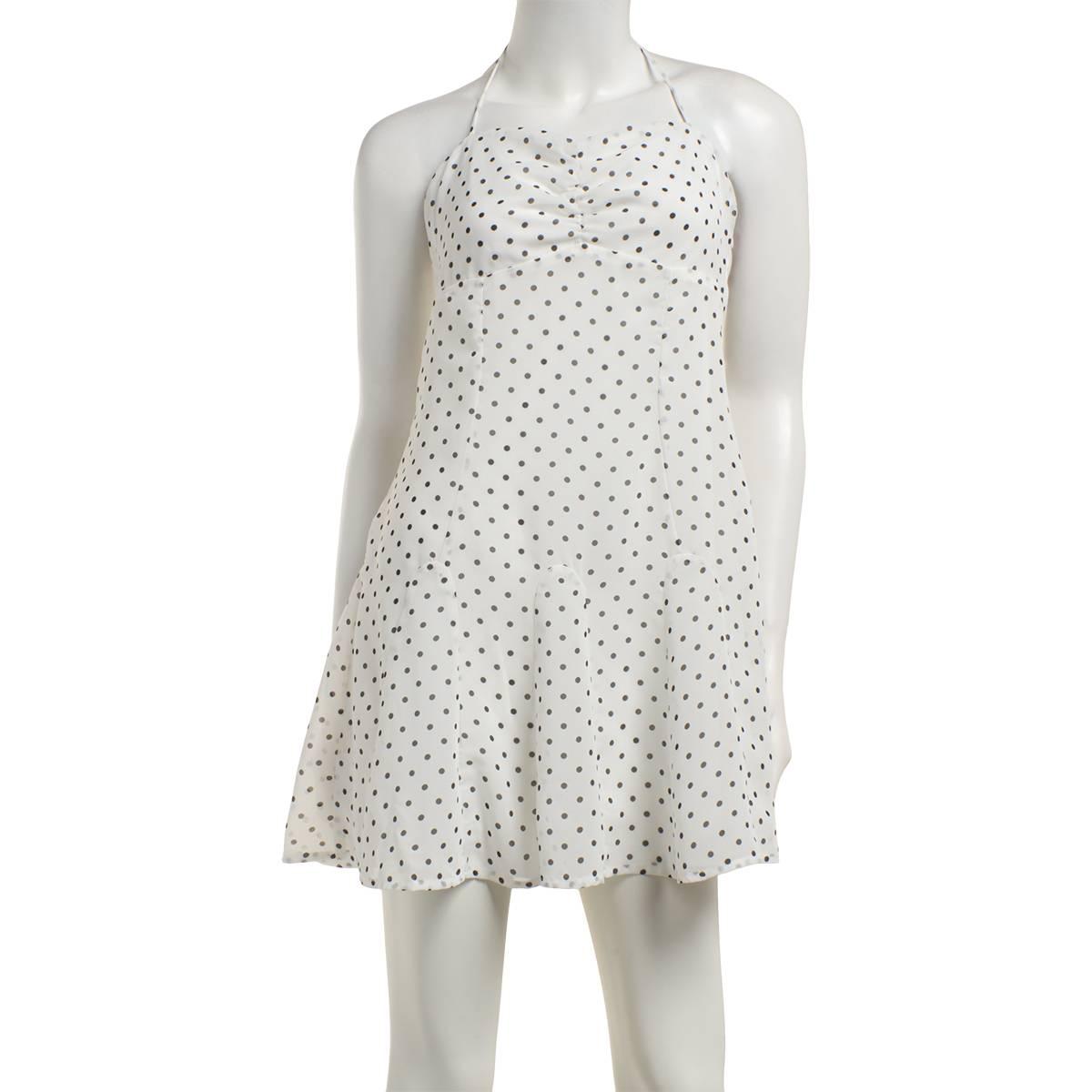 Click here for Juniors Madden Girl Pin Dot Chiffon Godet Halter D... prices