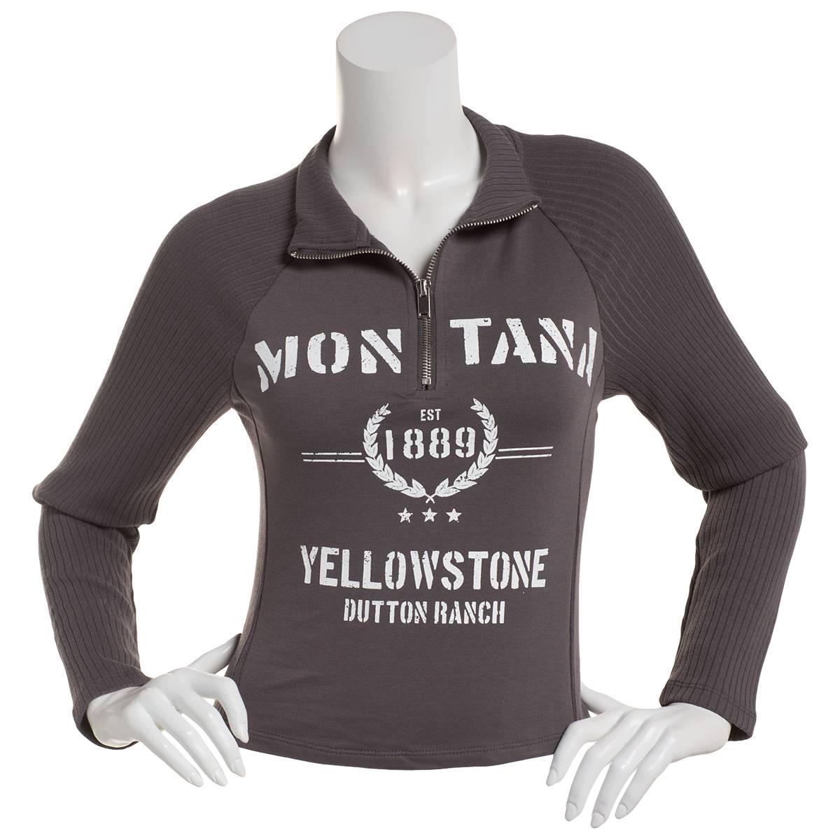Click here for Juniors Madden Girl French Terry Yellowstone Quart... prices