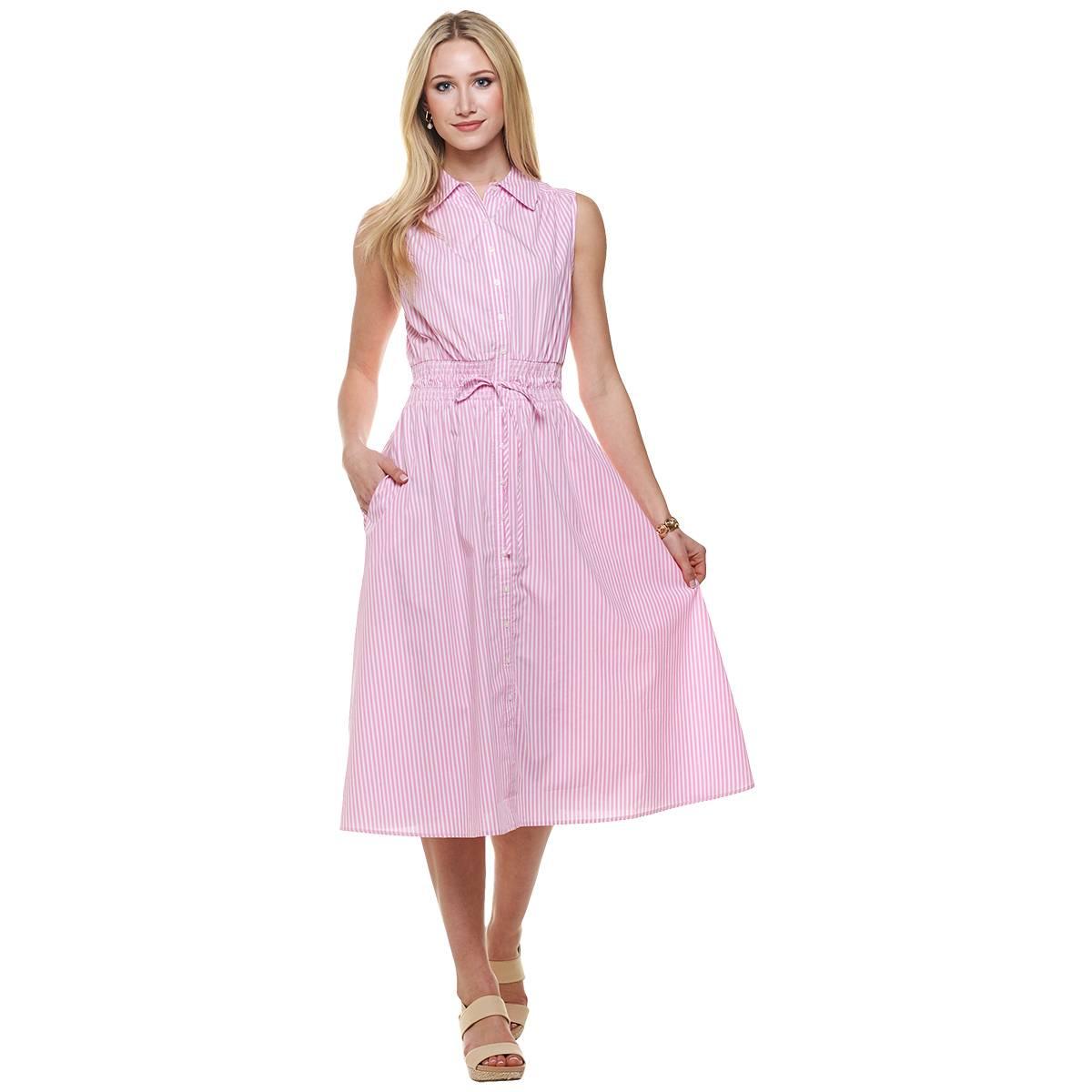 Click here for Womens Absolutely Famous Sleeveless Stripe Smock W... prices