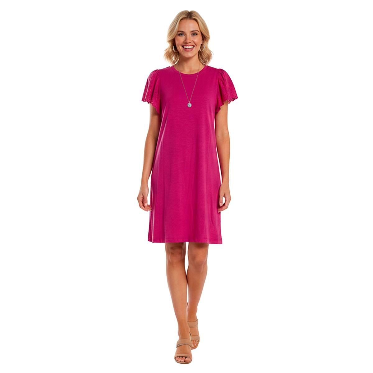 Click here for Womens Absolutely Famous Scallop Sleeve Crew Neck... prices