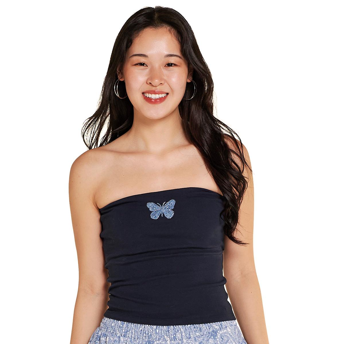 Click here for Juniors Madden Girl Tube Top with Butterfly Bead E... prices