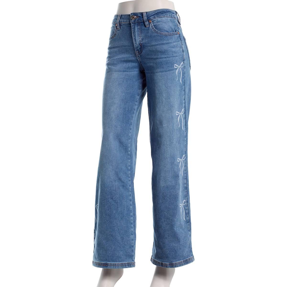 Click here for Juniors Madden Girl Ultra 90s Jeans w/ Bow Side Se... prices