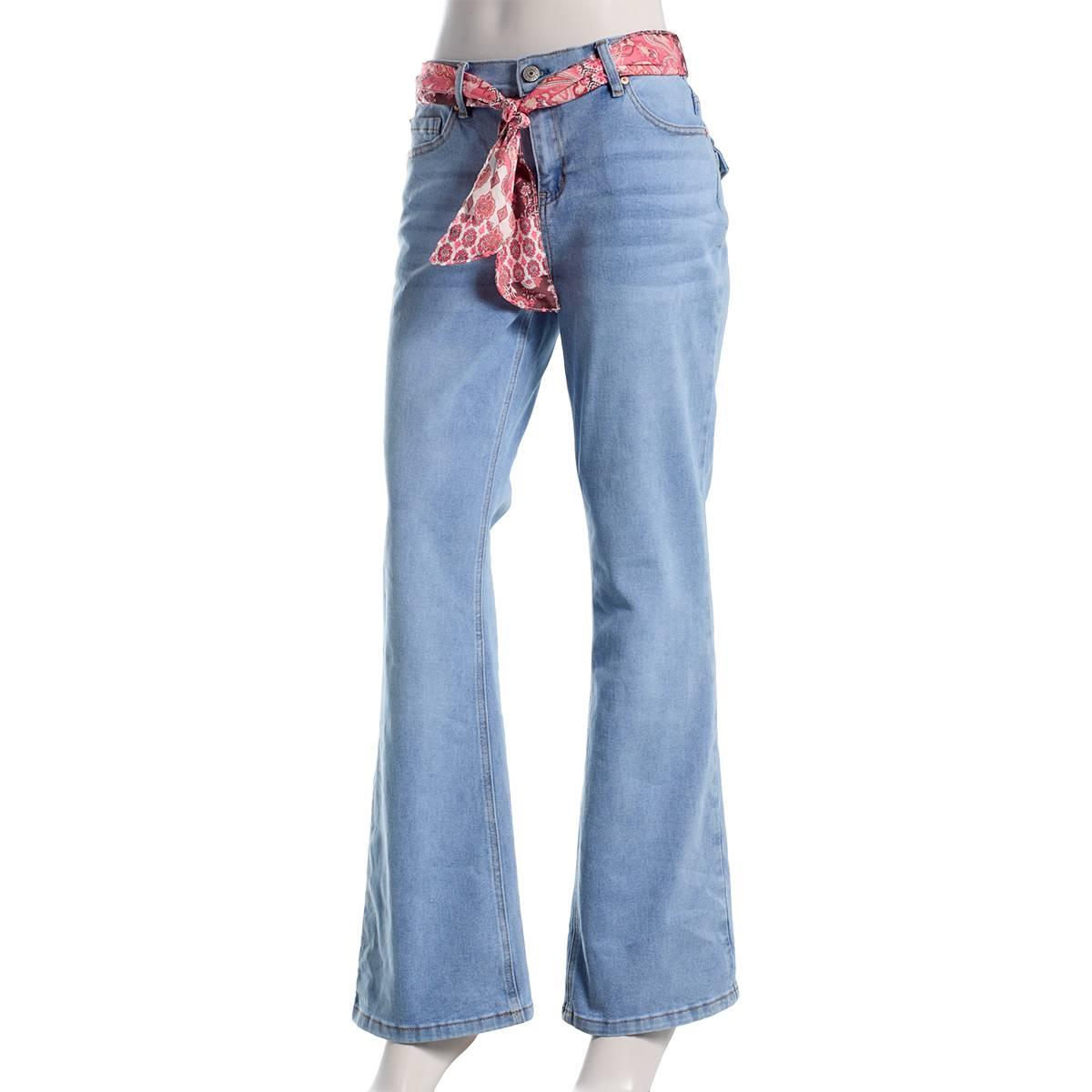 Click here for Juniors Madden Girl Scarf Belted Bootcut Jeans prices