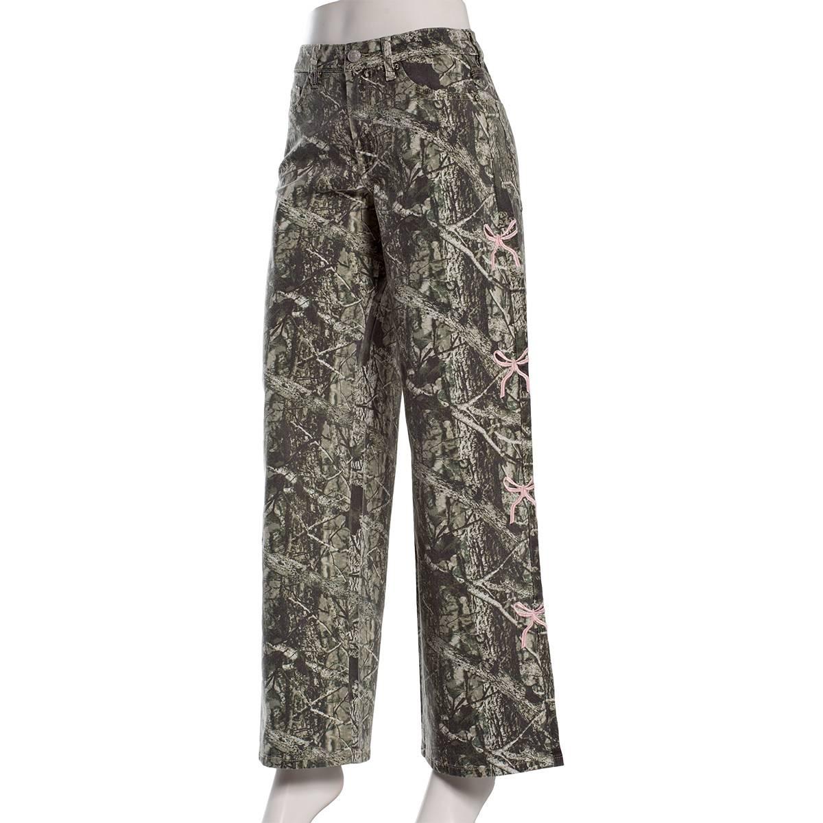 Click here for Juniors Madden Girl Ultra 90s Camo Pants w/ Bow Em... prices