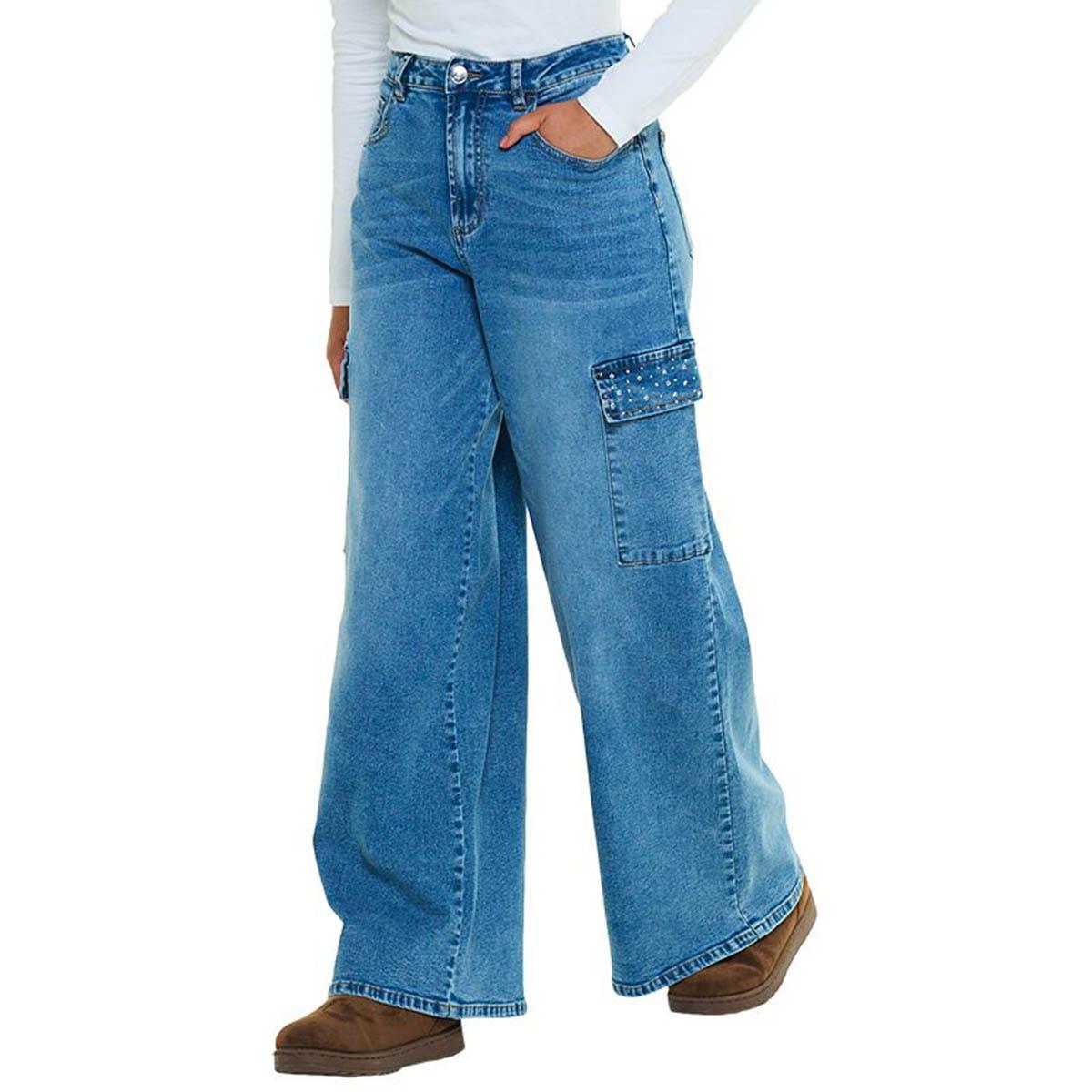 Click here for Juniors Madden Girl Wide Leg Cargo Jeans w/ Rhines... prices