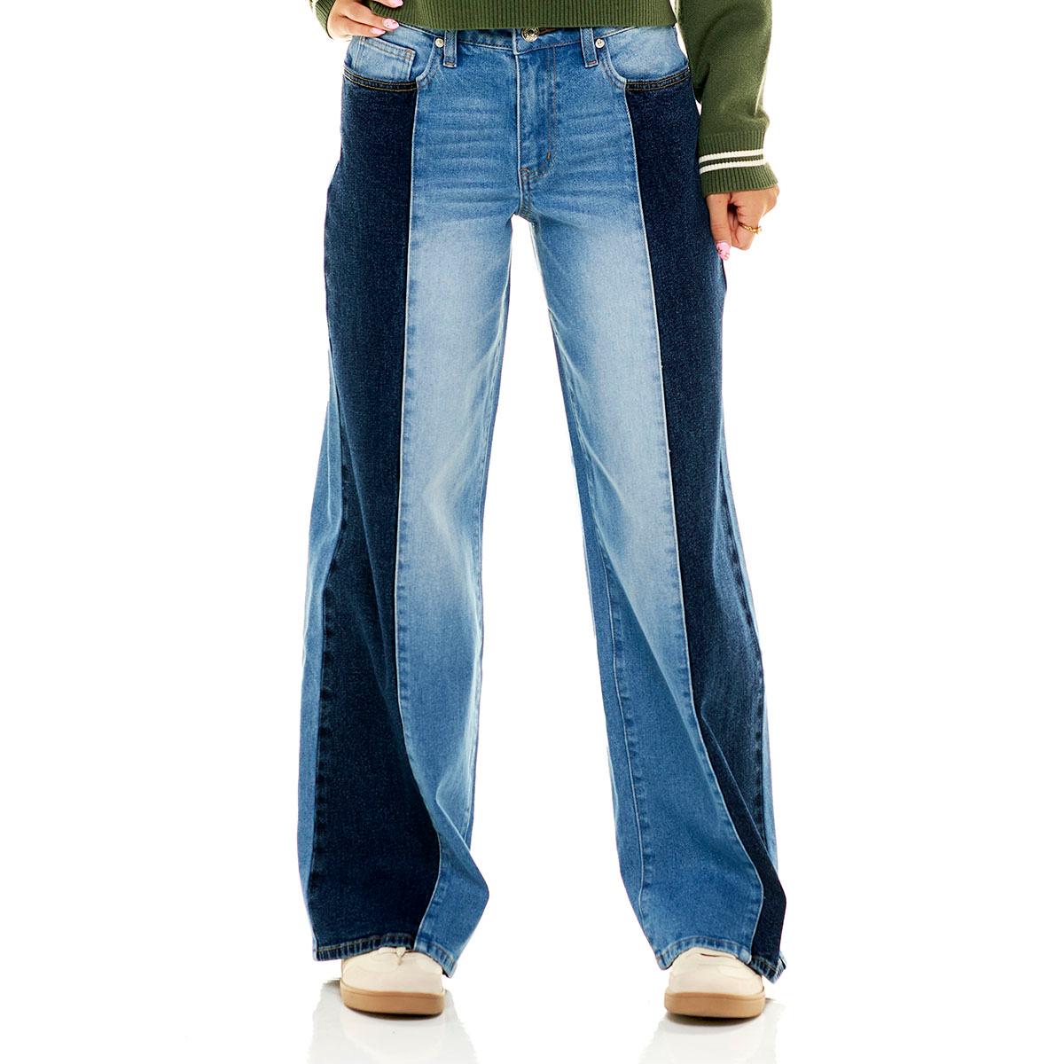 Click here for Juniors Madden Girl Color Block Wide Leg Jeans prices