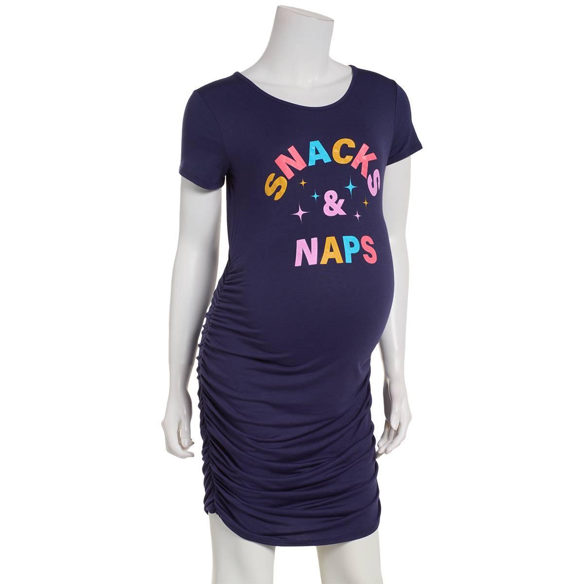 Click here for Womens Due Time Snacks & Naps Slogan Maternity Dre... prices