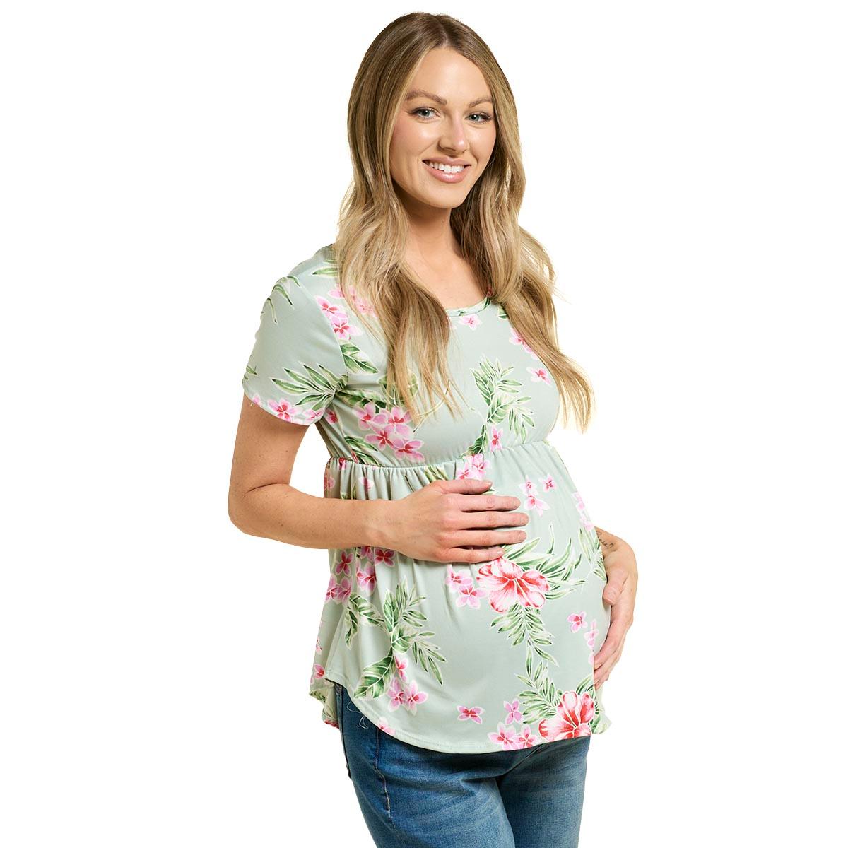 Click here for Womens Due Time Short Sleeve Floral Crossback Mate... prices