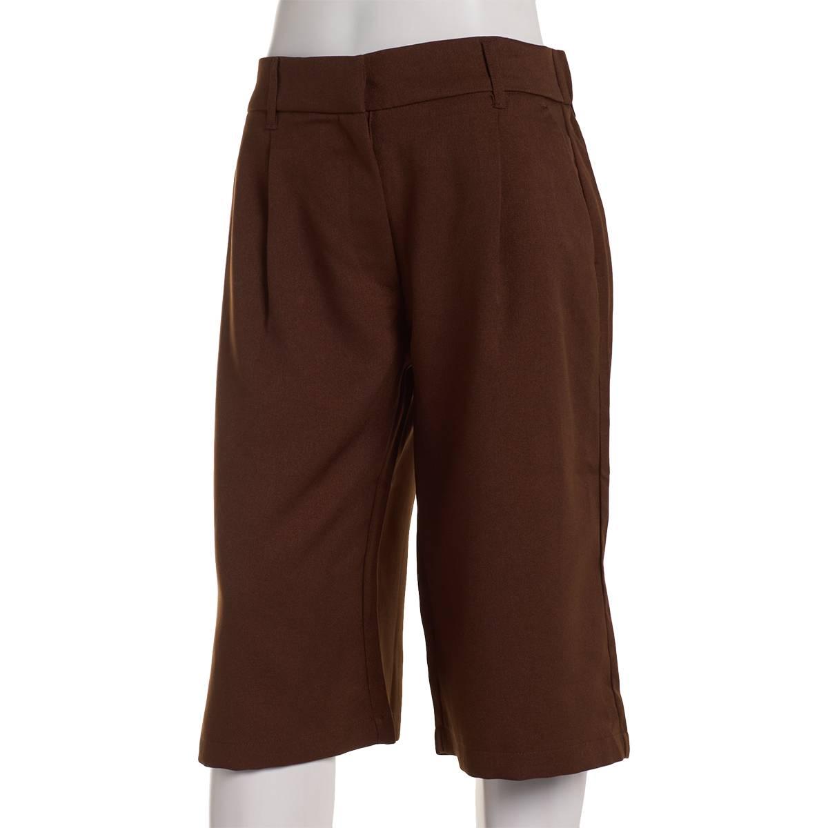 Click here for Juniors Hunter & Brown Woven Bermuda Shorts with E... prices