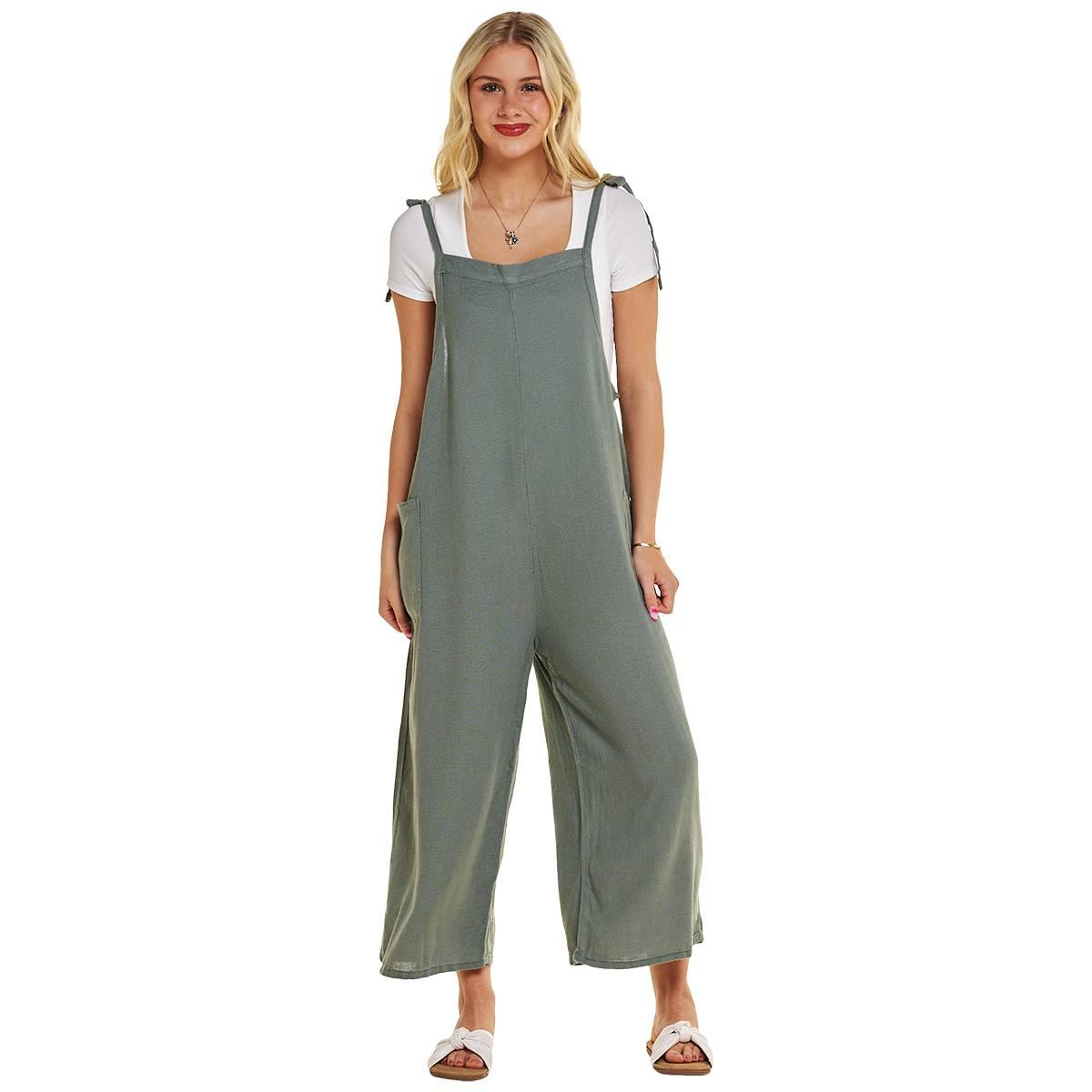 Click here for Juniors Hunter & Brown Tie Shoulder Wide Leg Jumps... prices