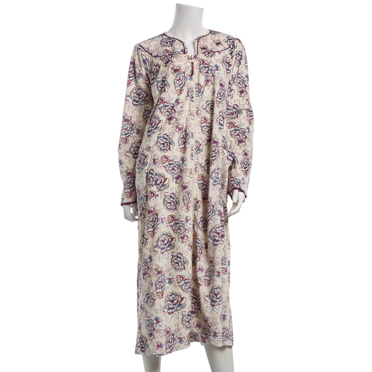 Click here for Womens Loungees Long Sleeve Fleece Floral Zip Fron... prices