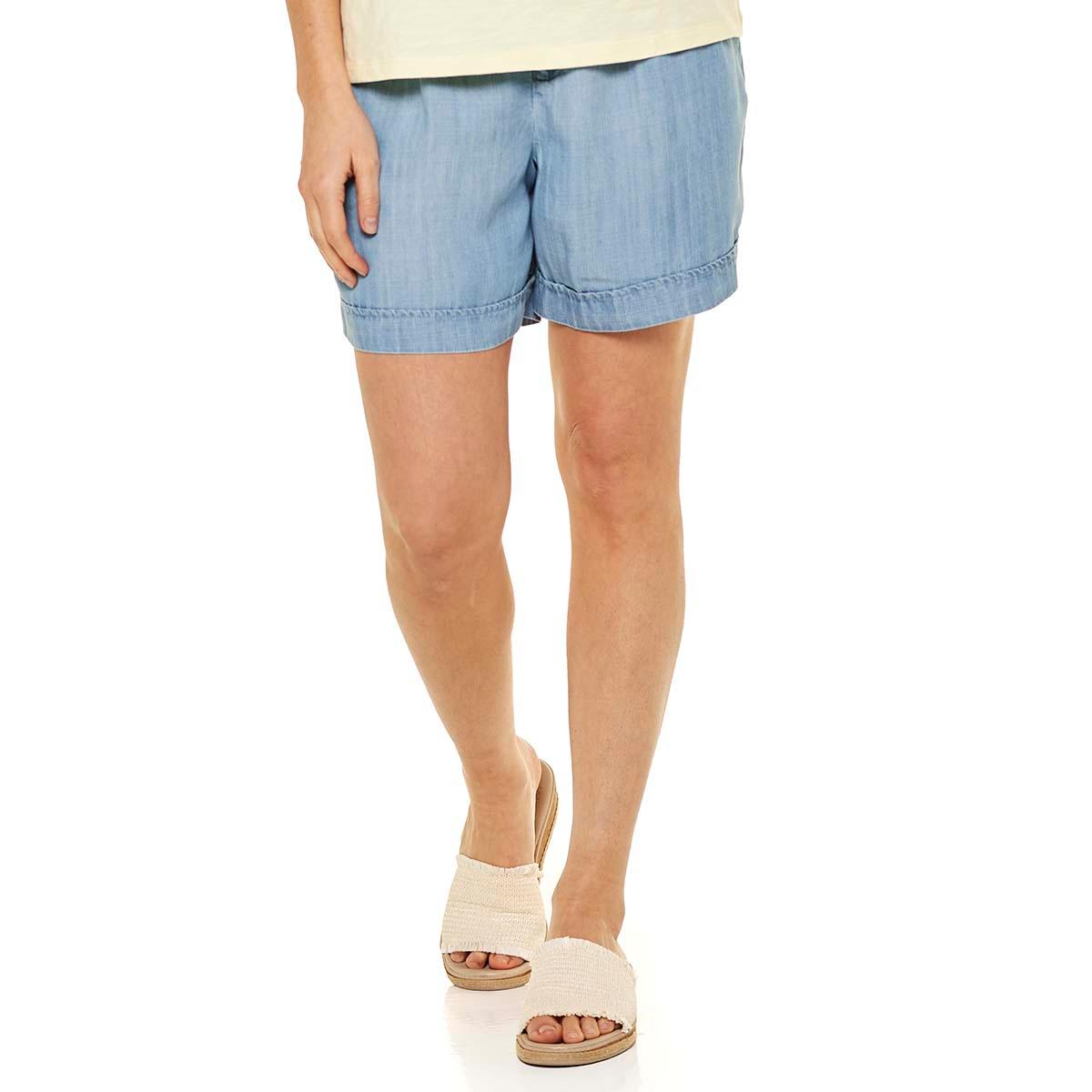 Click here for Womens LANDS END(R) Lyocell Cuffed Denim Shorts prices