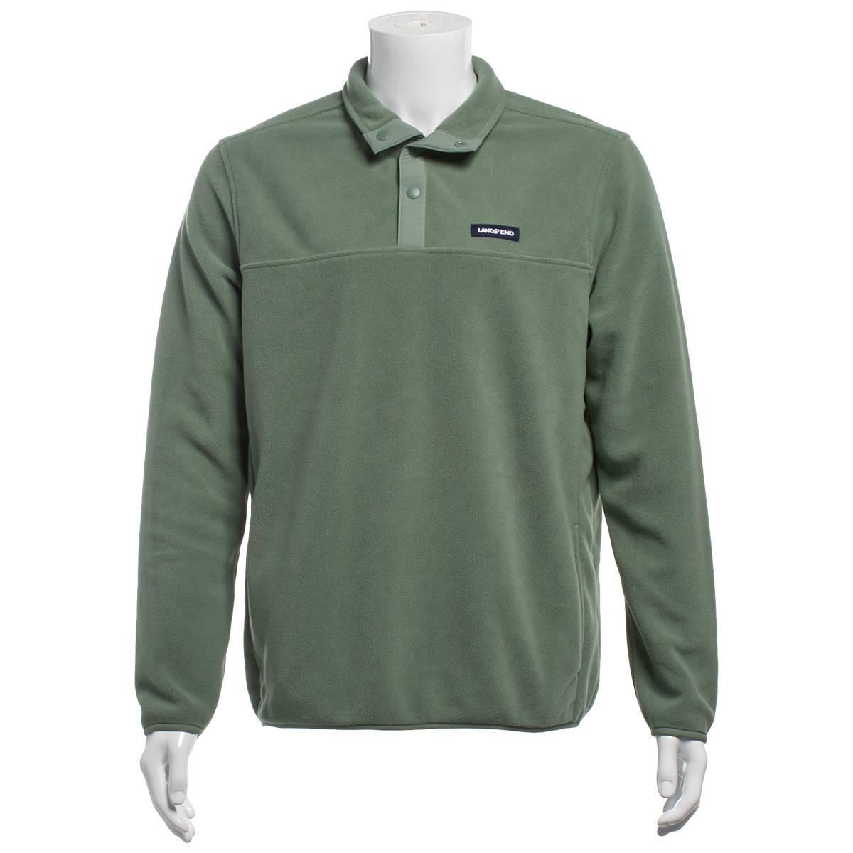 Click here for Mens LANDS END(R) Solid Polar Snap Fleece Sweatshi... prices