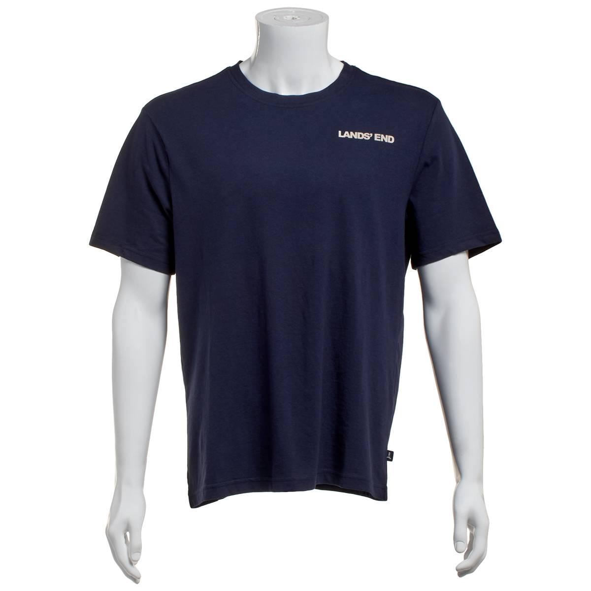 Click here for Mens LANDS END(R) Short Sleeve Graphic Tee - Navy... prices