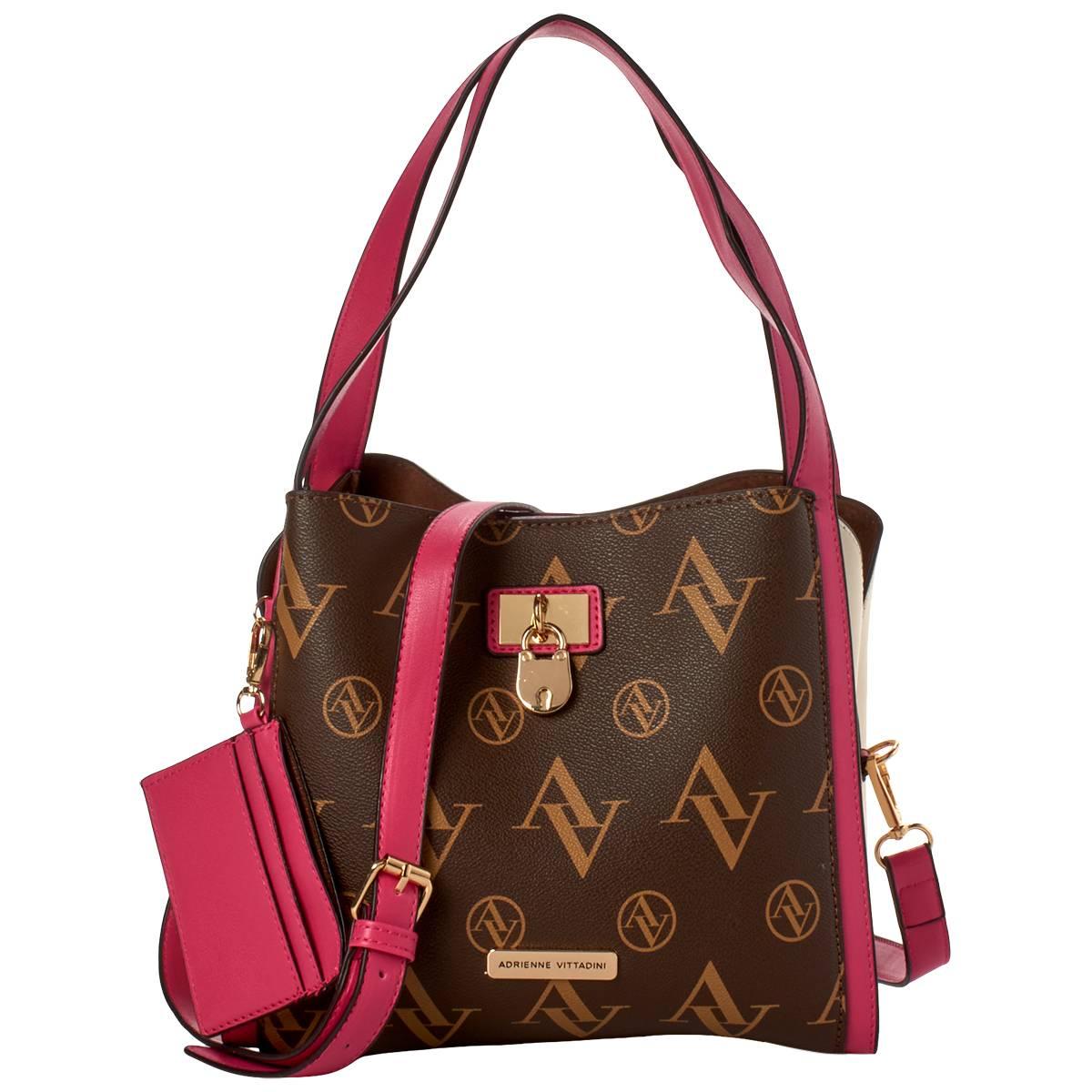 Click here for Womens Adrienne Vittadini Logo Satchel With Card C... prices