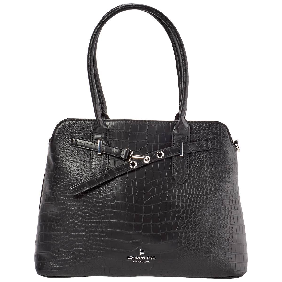 Click here for London Fog Hill Croco Satchel prices