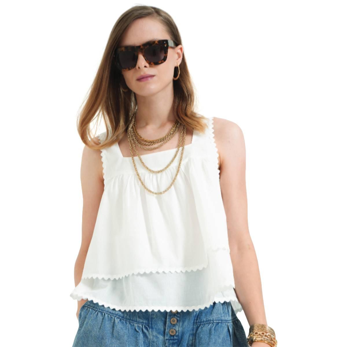 Click here for Womens MNK Sleeveless Square Neck Woven Blouse prices