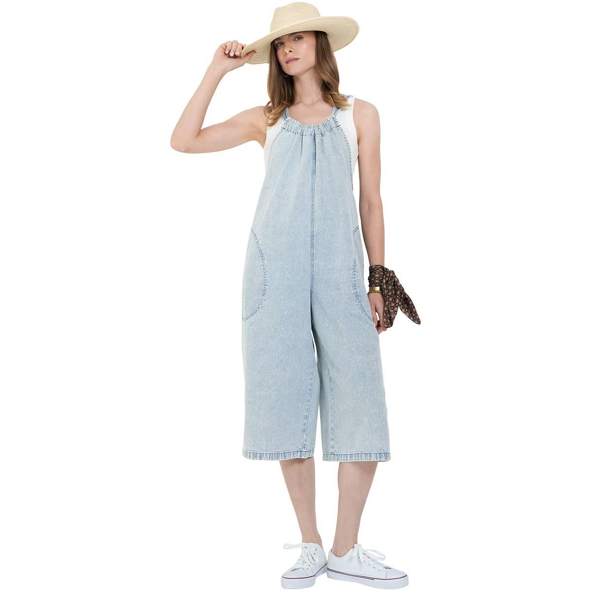 Click here for Womens MNK Sleeveless Denim Jumpsuit prices
