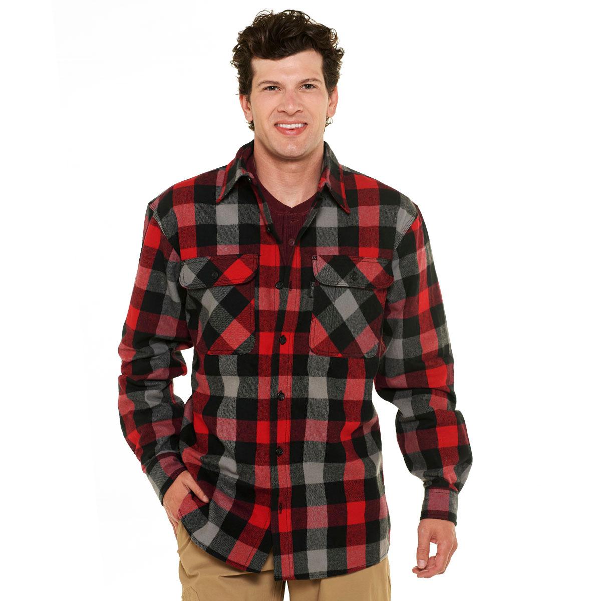 Click here for Mens FiveBrother(R) Long Sleeve Flannel Shirt - Bu... prices