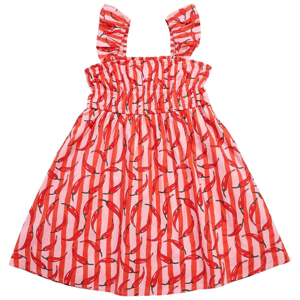 Click here for Girls (4-6x) Kiwi Pepper Print Dress prices