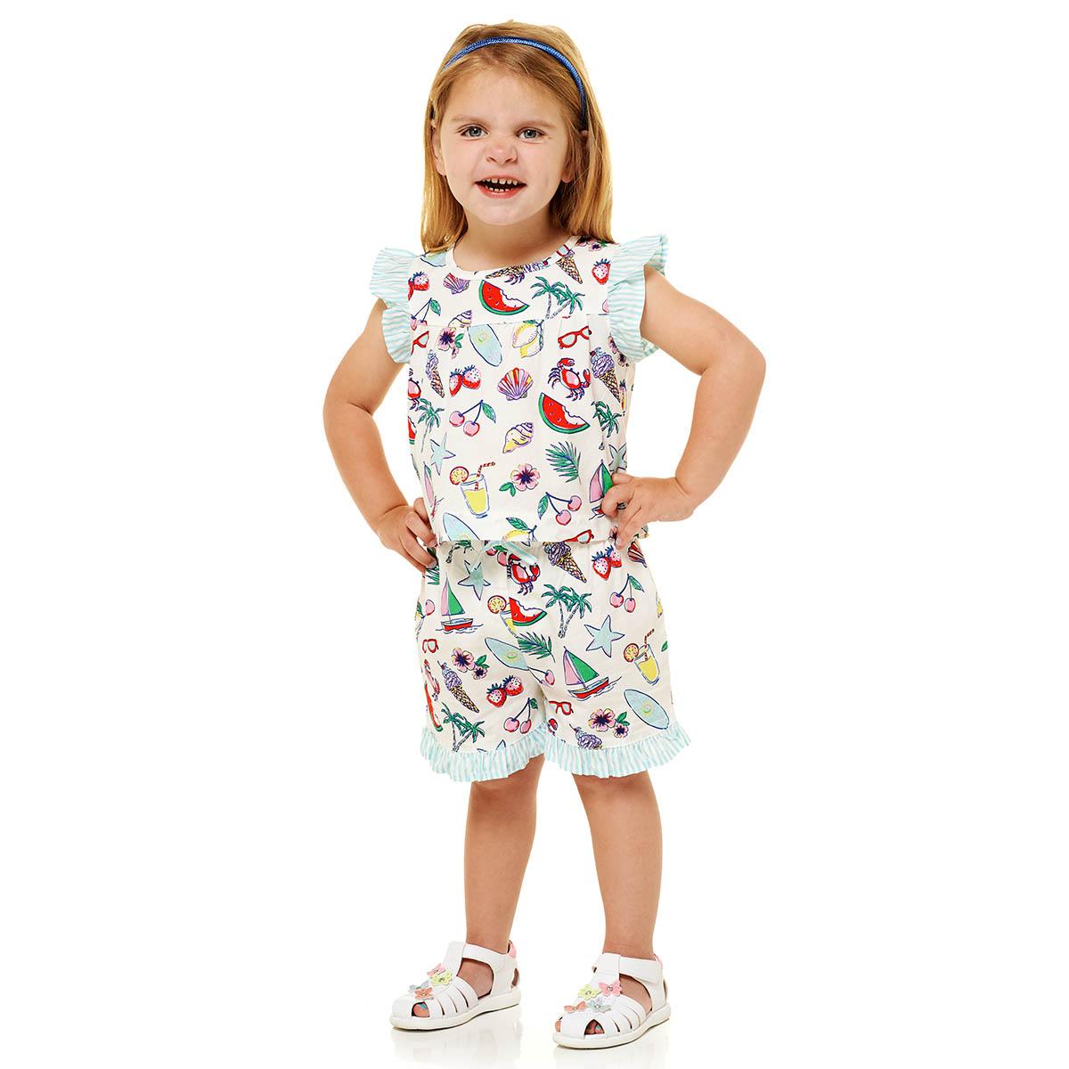 Click here for Toddler Girl Japna Kiwi 2pc. Coastal Print Top & S... prices
