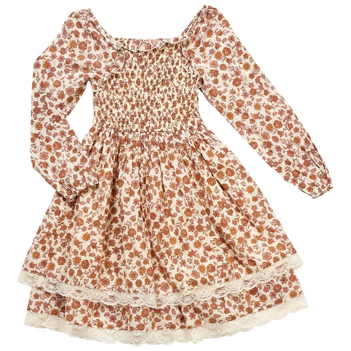 Click here for Girls (7-12) Japna Girls Floral Smocked Tiered Lac... prices