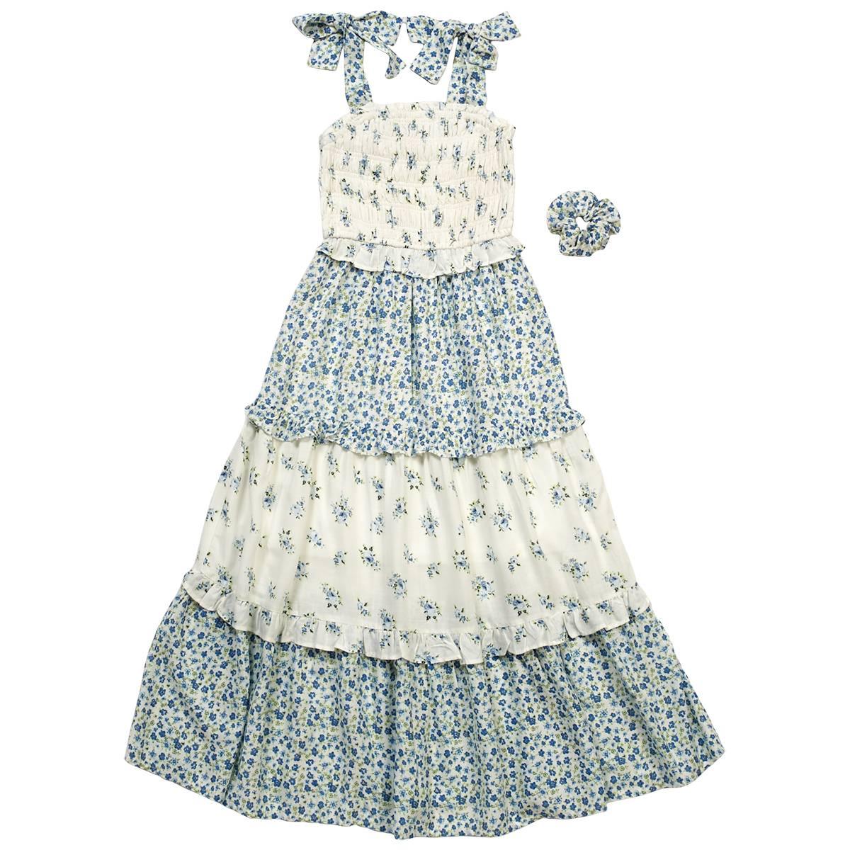 Click here for Girls (7-14) Japna Girl Bow Sleeveless Floral Smoc... prices