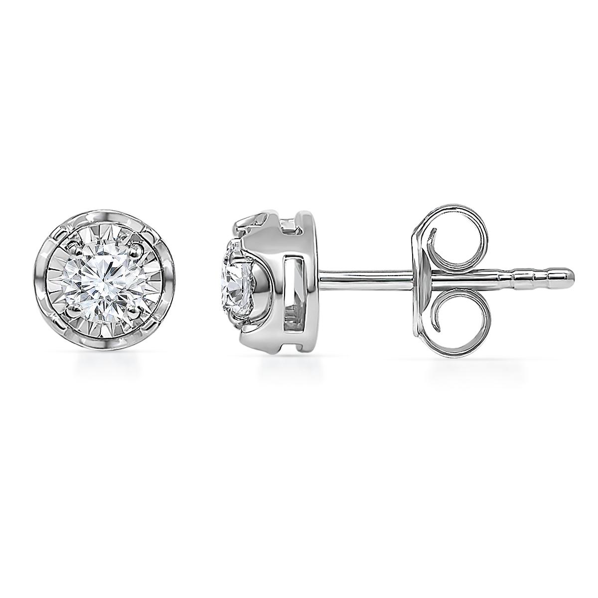 Click here for Nova Star(R) 1/4ctw. Silver Lab Grown Diamond Stud... prices
