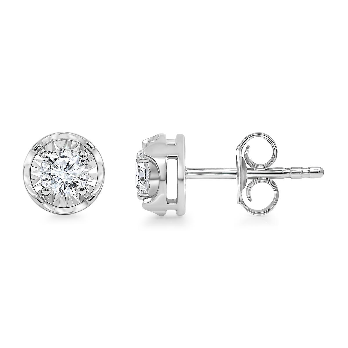 Click here for Nova Star(R) 1/2ctw. Silver Lab Grown Diamond Stud... prices